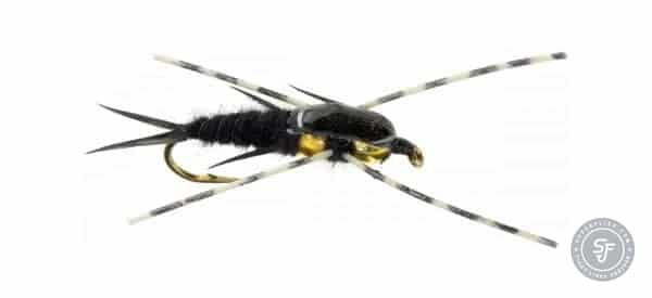 Double Bead Black Stonefly - Deadly point fly | Superflies.com