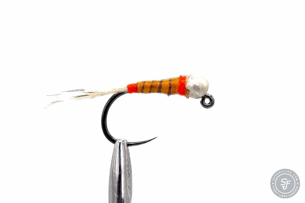 Perdigon Orange and Silver Jig - Kireitä siimoja | Superflies.com